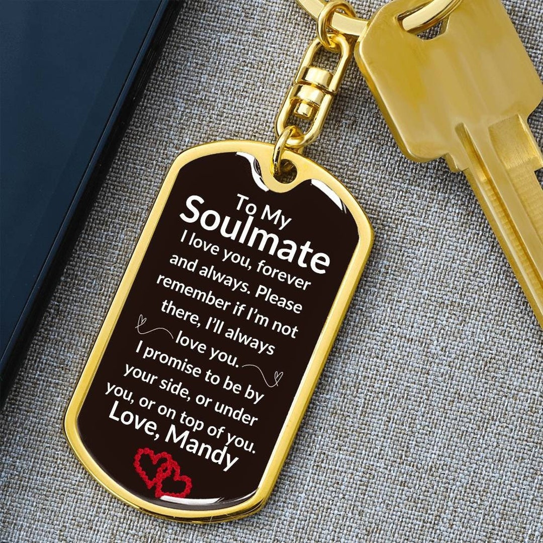 To My Soulmate Keychain Gift From Wife, Valentines Gift to Husband ...