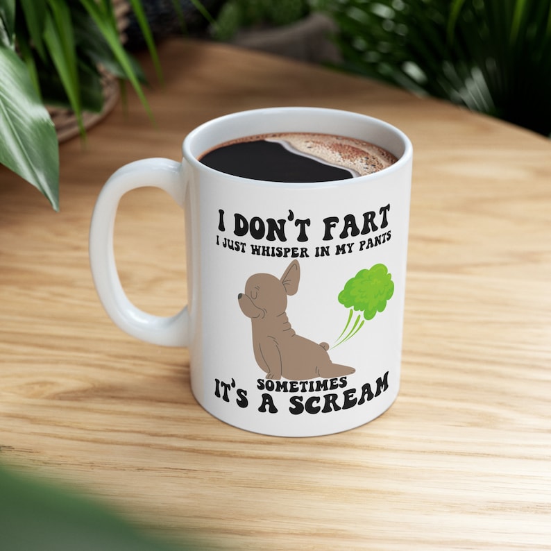 Hilarious Dog Farting Ceramic 11 Oz Mug | I Don't Fart Funny Gift for ...