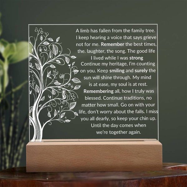Tree of Life Memorial Plaque - Etsy