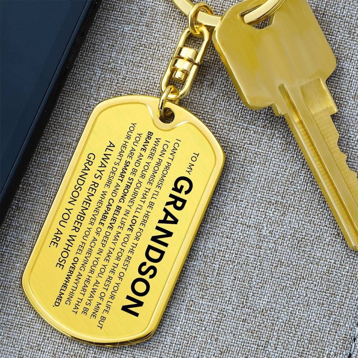 Personalized Grandson Keychain Keepsake | Church Confirmation, Senior ...