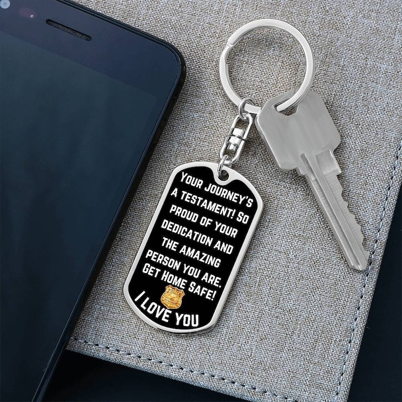 4 Police Academy Graduation Gift, Personalized New Officer Keychain ...