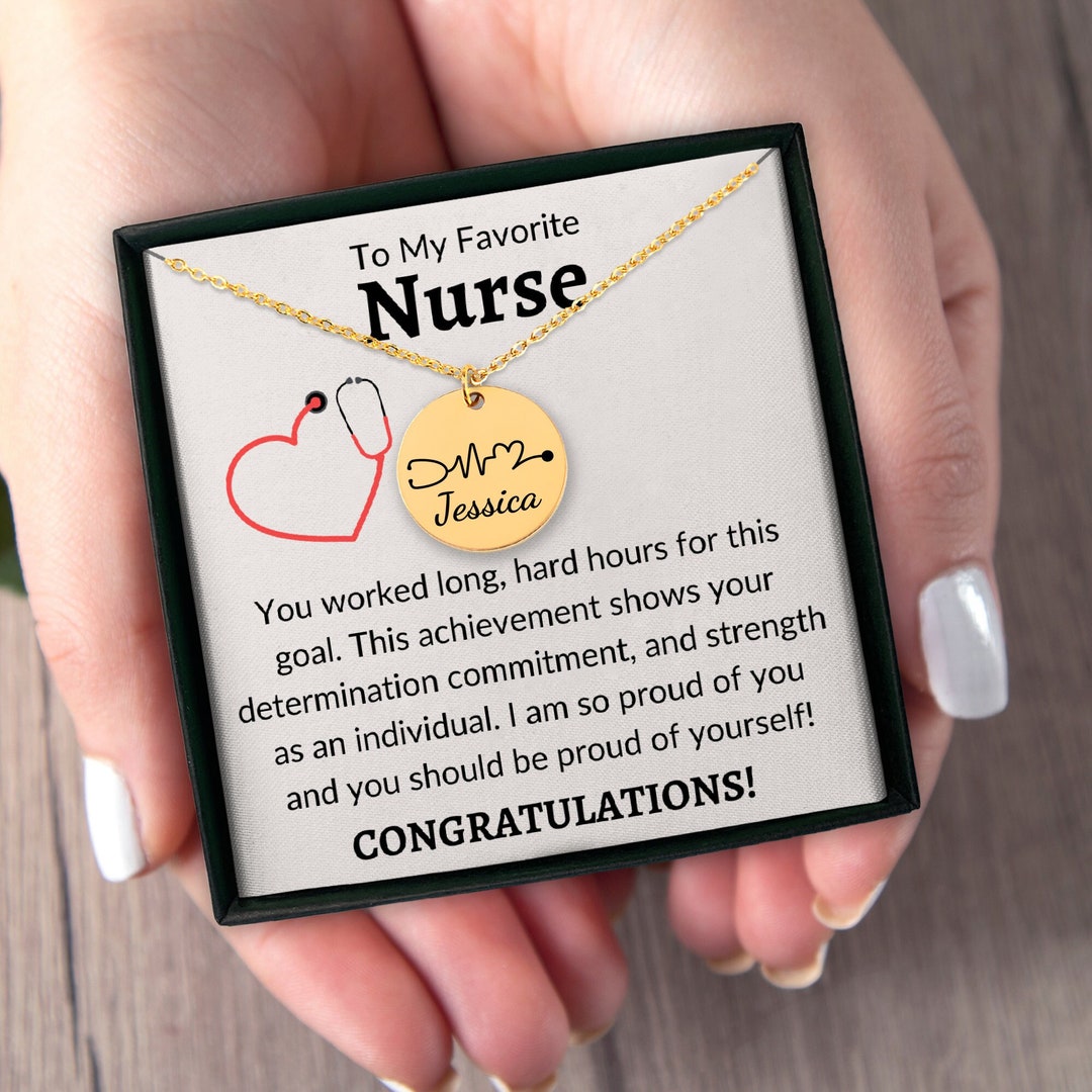 Personalized Graduation Stethoscope Necklace With Custom Name ...