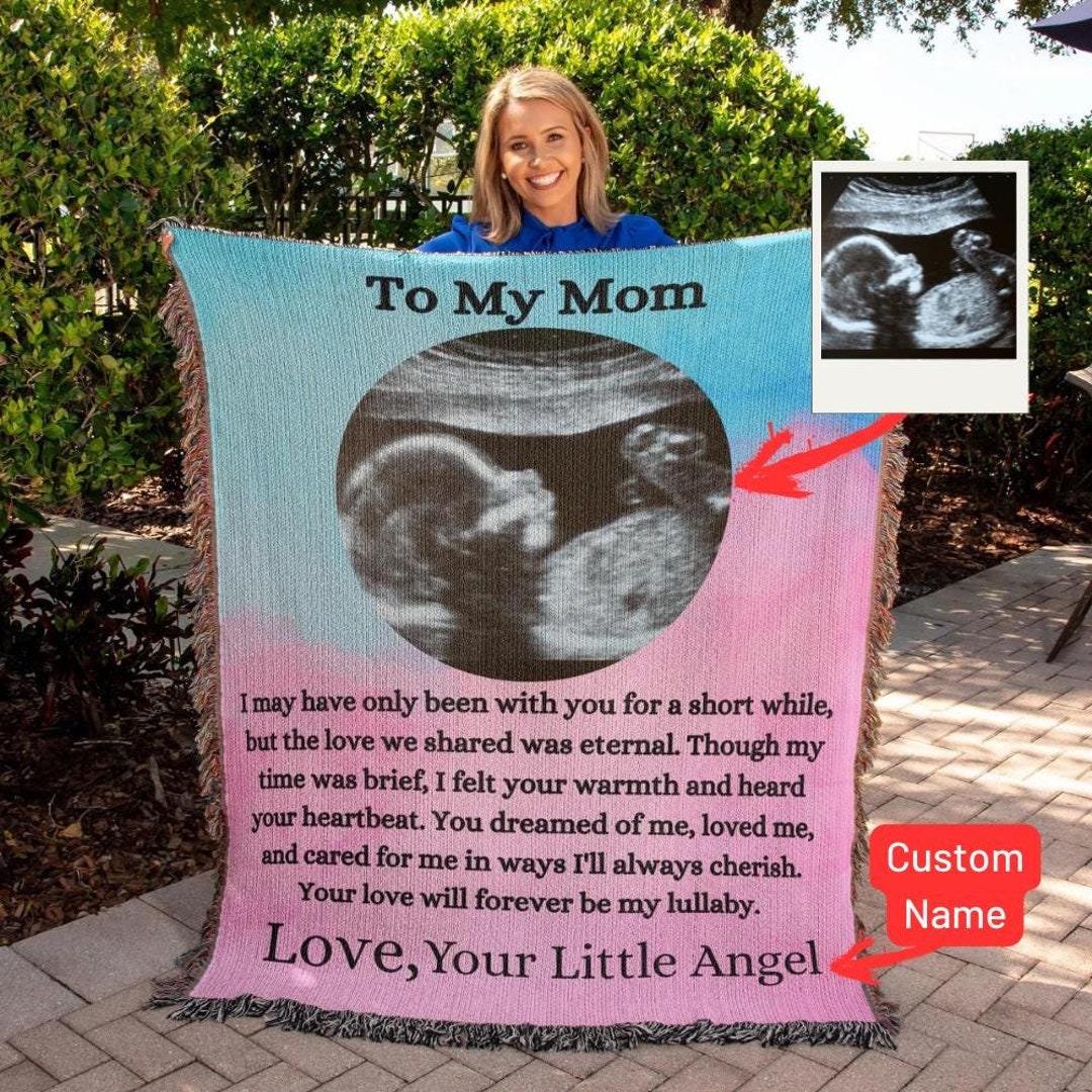 Personalized Ultrasound Miscarriage Blanket for Mom, Sonogram Heirloom ...