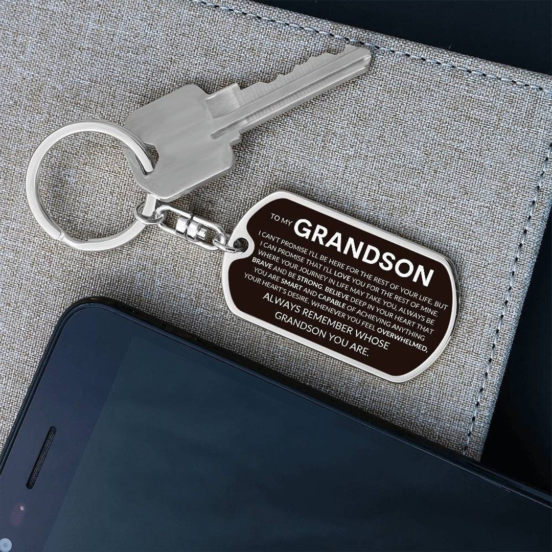 Personalized Grandson Keychain Keepsake | Church Confirmation, Senior ...