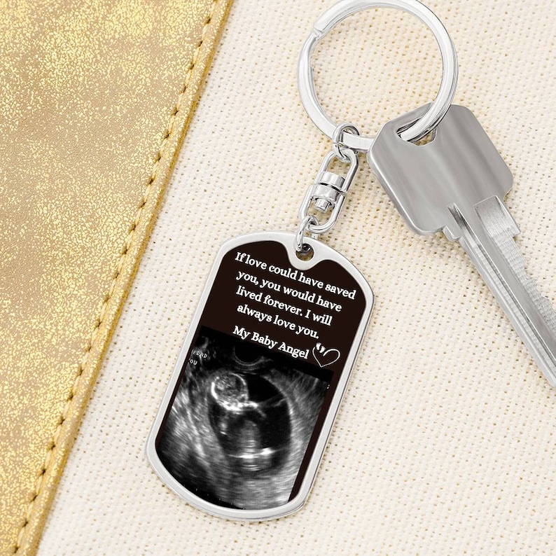 Personalized Miscarriage Keepsake for Dad Dog Tag, Miscarriage Keychain ...