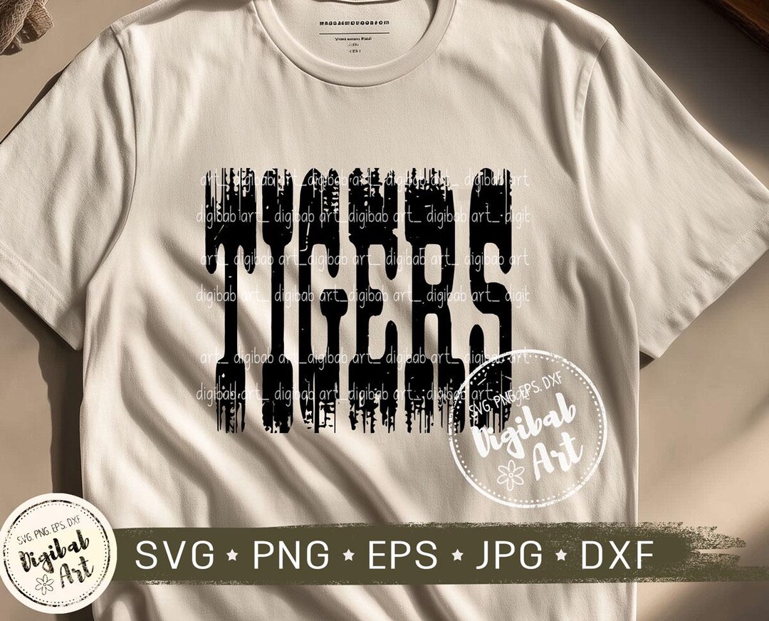 Tigers SVG, Distressed Tigers Png Svg Dxf Eps, Silhouette, Sublimation ...