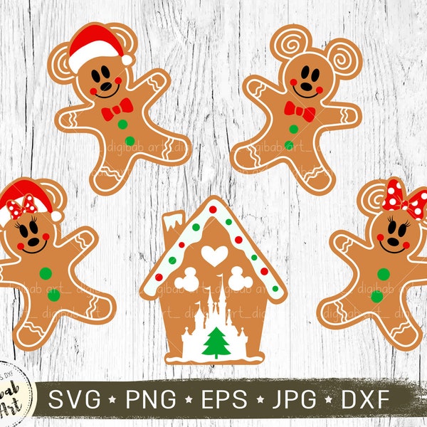 Mickey Mouse Gingerbread Man Svg - Etsy