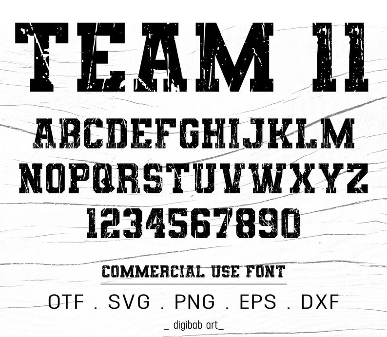 Grunge Varsity Font: Distressed Alphabet (digital Download) - Etsy