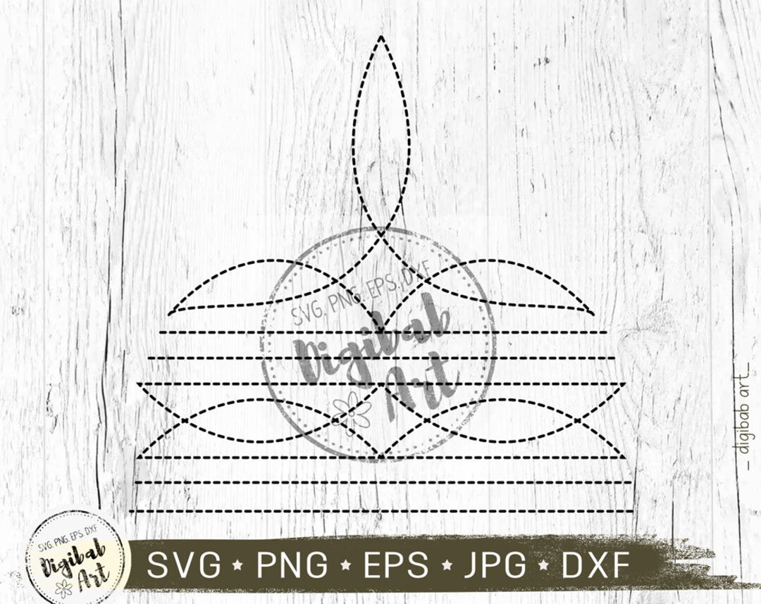 Boot Stitch SVG, Png Sublimation File, Western Cowboy Boot Toe Stitch ...