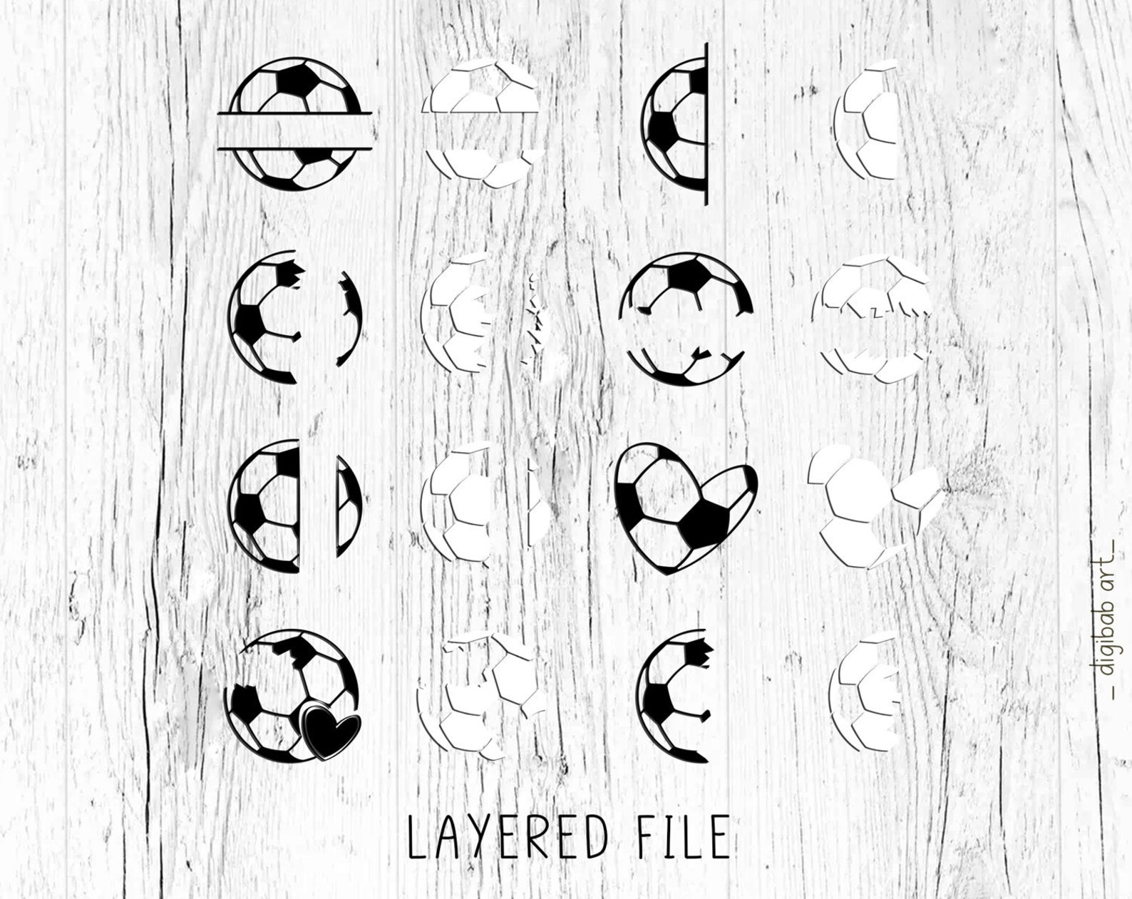 Soccer Name SVG Bundle, Soccer Ball Monogram, Name Soccer Heart Svg ...