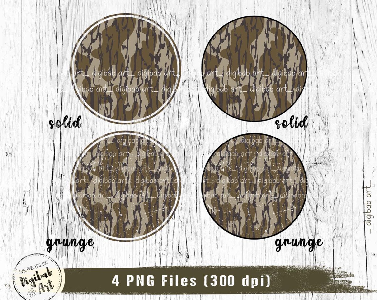 Camo Circle PNG Patches: Grunge & Solid (digital Download) - Etsy