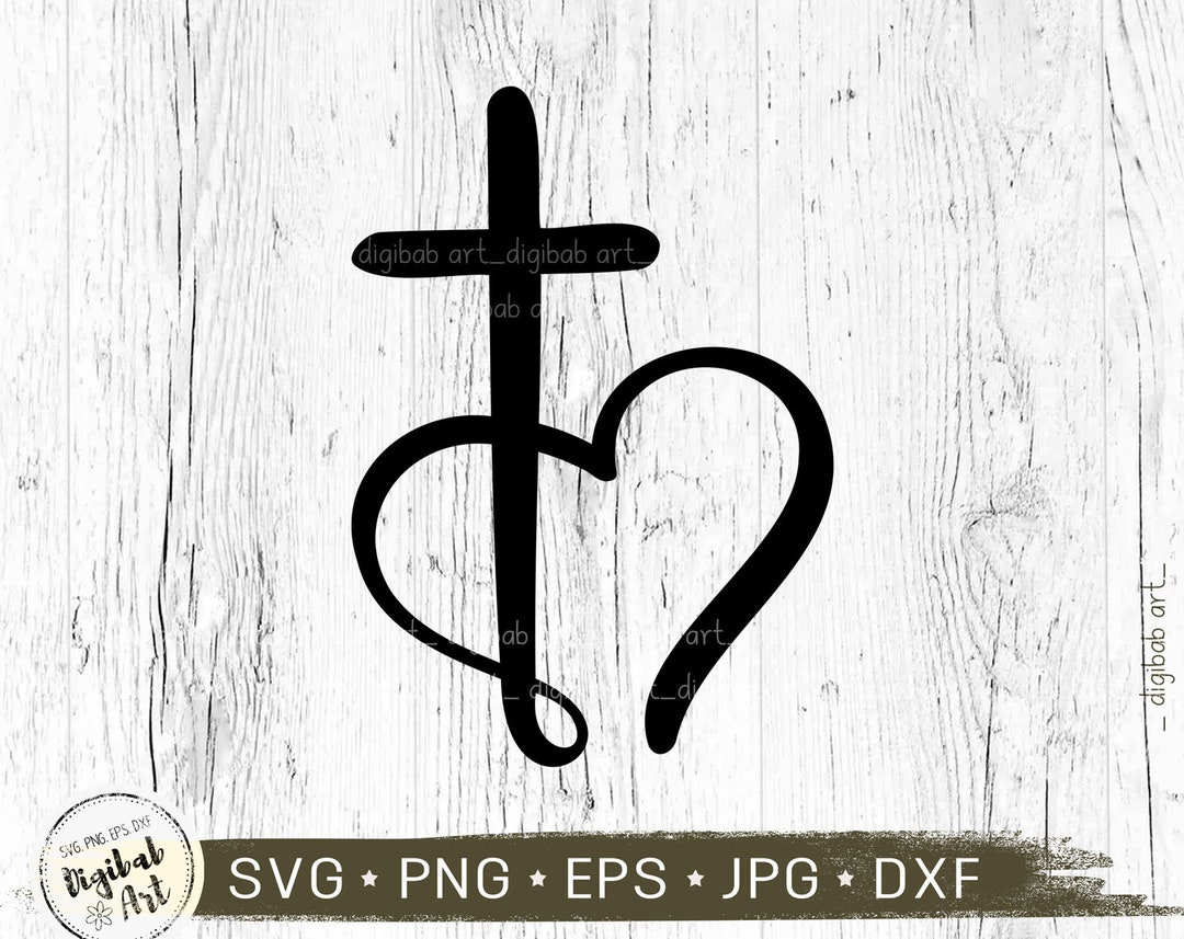 Heart Cross SVG: Christian Easter Design (digital Download) - Etsy