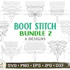Boot Stitch PNG Cowboy Boot Design Boot Stitch Wester Stitch - Etsy