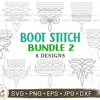 Boot Stitch PNG Cowboy Boot Design Boot Stitch Wester Stitch - Etsy