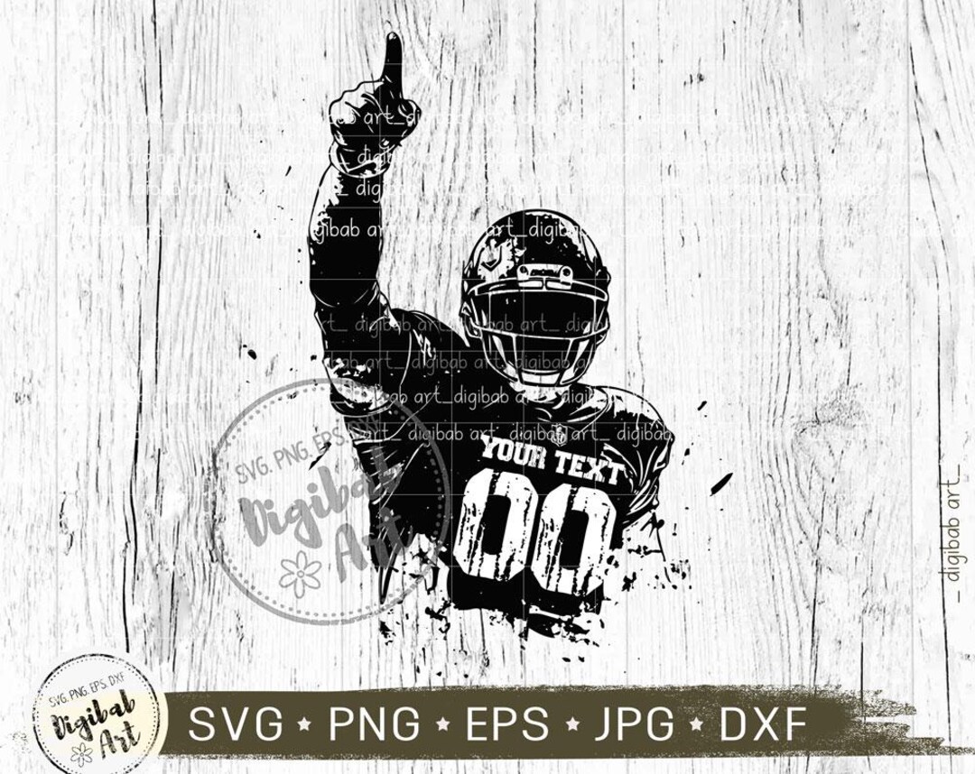 Football Player Svg, Customized Football Player, American Football ...