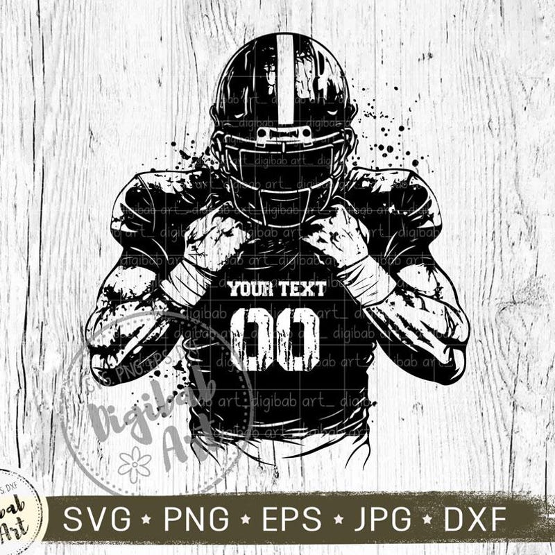 Football Player Svg - Etsy