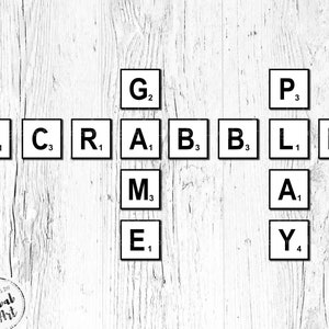 Scrabble Tiles SVG, Scrabble Letter Font Tiles, Scrabble PNG, Alphabets ...
