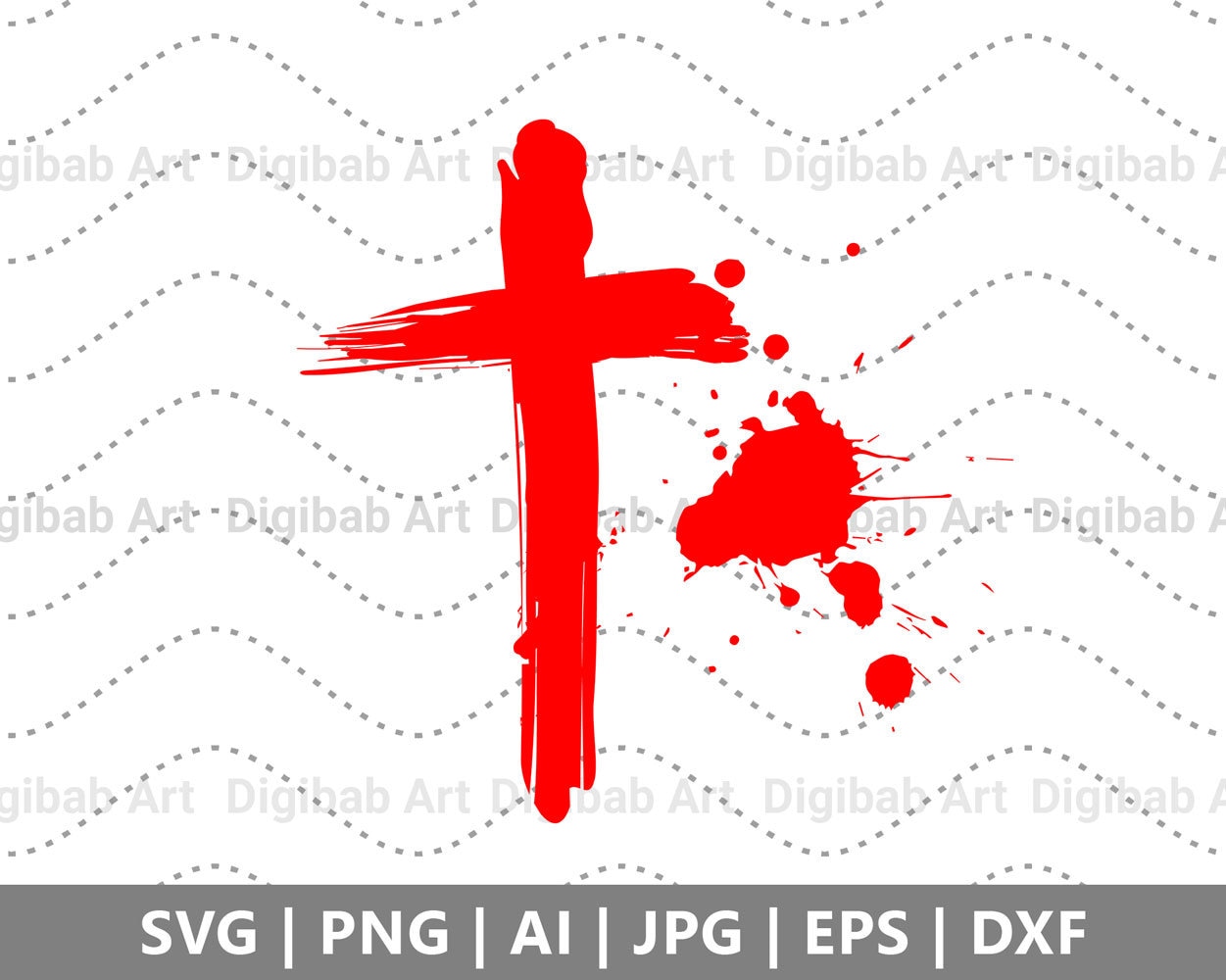 Grunge Christian Cross SVG: Rustic Religious Design (digital Download ...