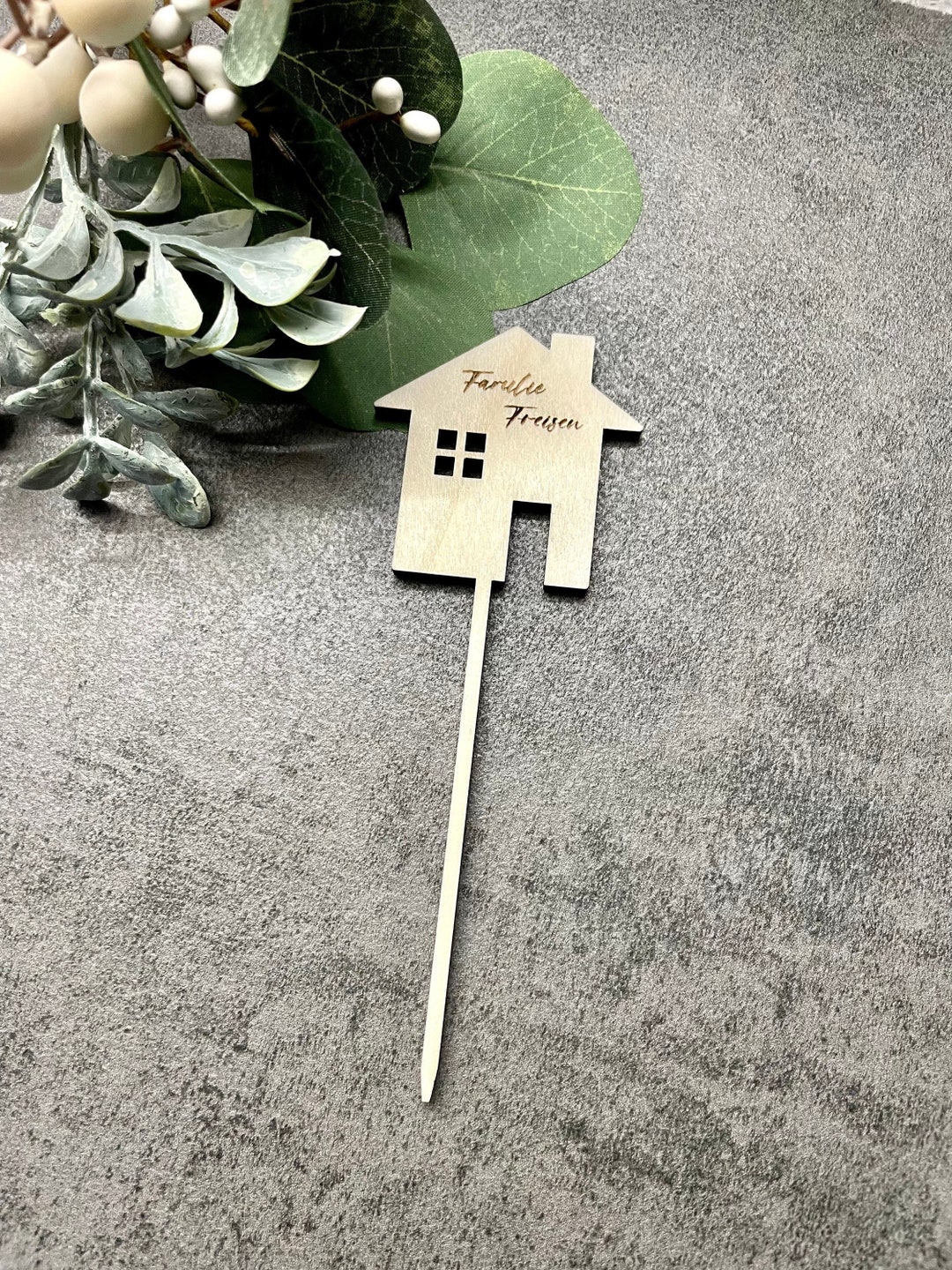 Flower Plug Made of Wood Flower Plug House Personalized Small Gift for ...