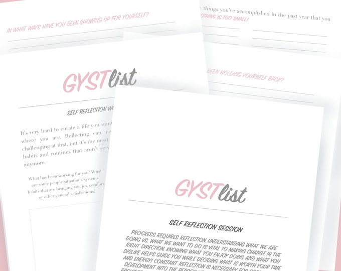 6 Page Printable Self Reflection Worksheet, Self Care Worksheets, Self ...