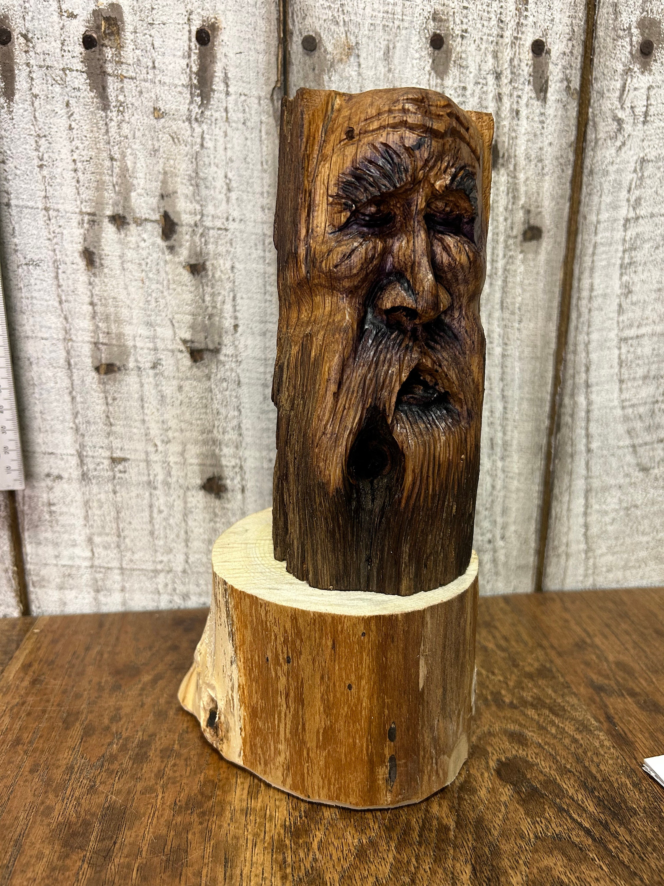 Oak Wood Spirit Carving - Etsy