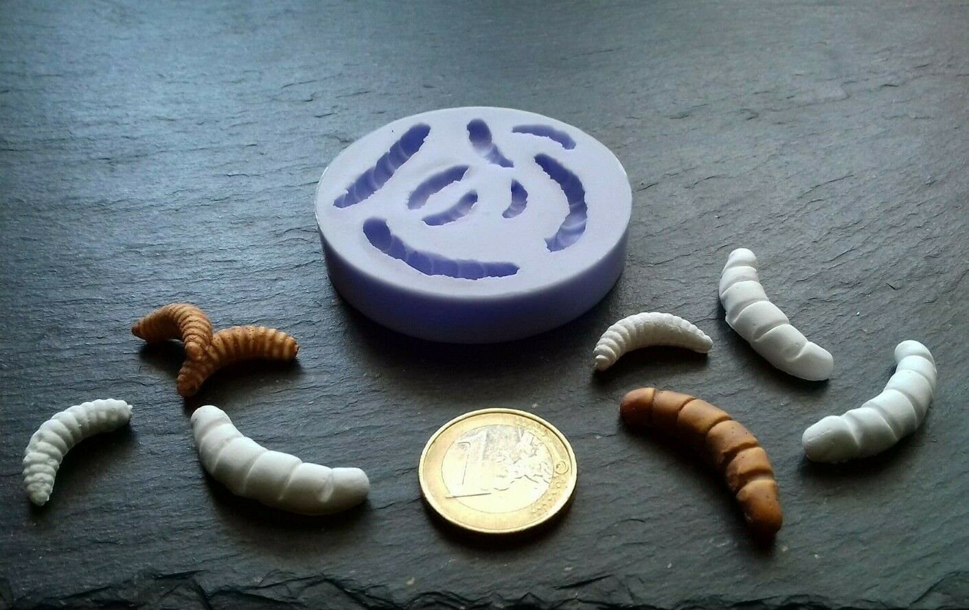 Silicone Mold Mold Maggots and Mealworms / Chocolate Fondant Marzipan ...