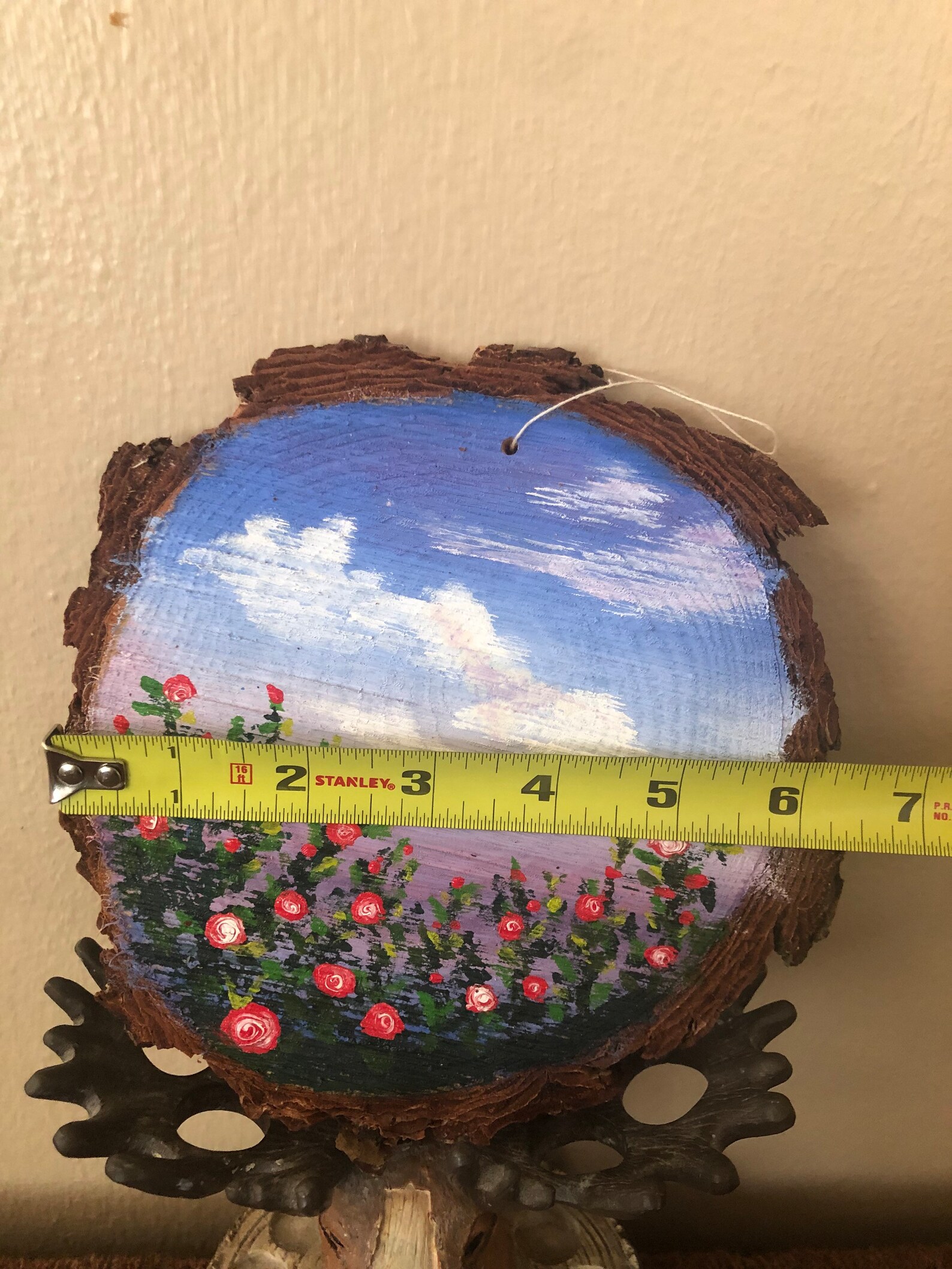 Wood Slice Painting - Wood Slice Art - Hand Painted Wood Slice ...