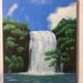 Acrylic Landscape Waterfall Original Painting for Wall Deco Wall Art on ...