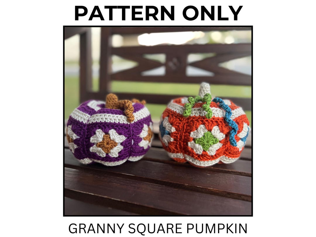 Granny Square Pumpkin Crochet Pattern / Thanksgiving Fall Halloween ...
