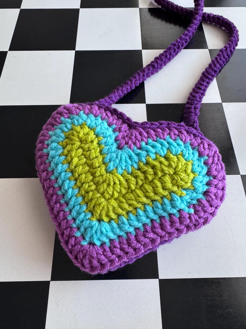 Heart Crochet Purse Pattern / Heart Bag - Etsy