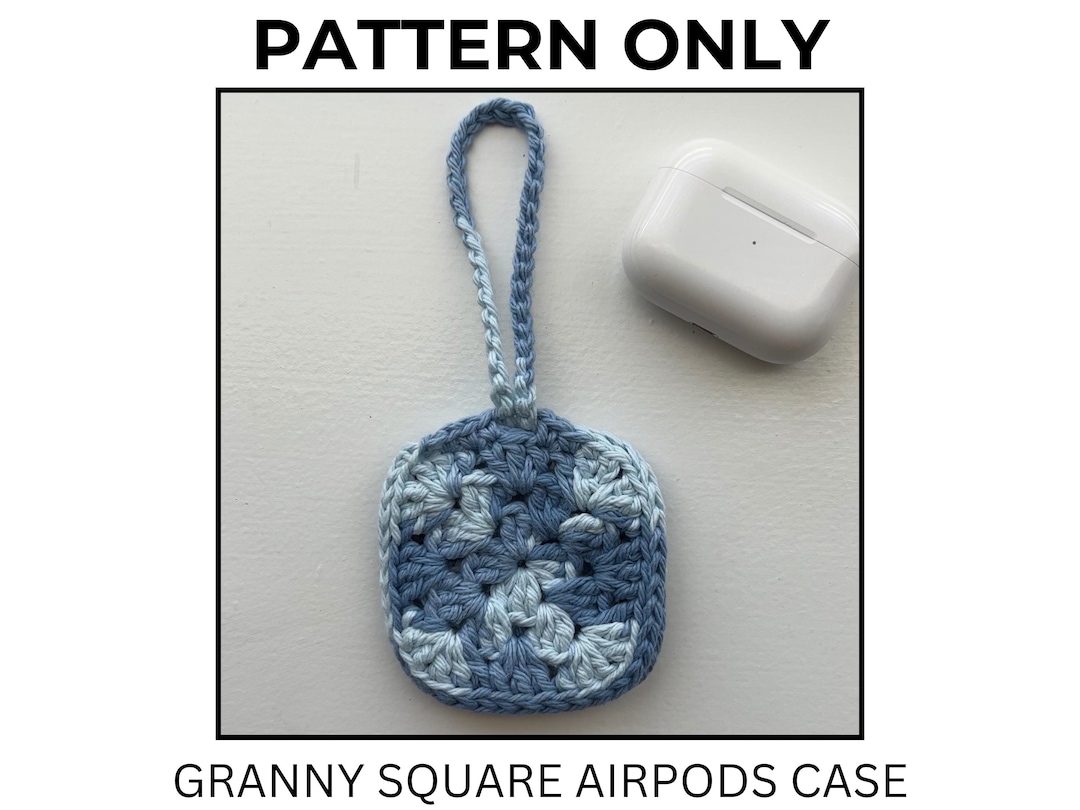 Granny Square Airpods Case Crochet Pattern / Bag Charm / Earbuds Case ...