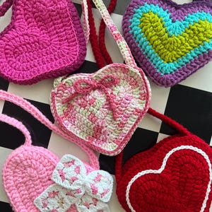 Heart Crochet Purse Pattern / Heart Bag - Etsy