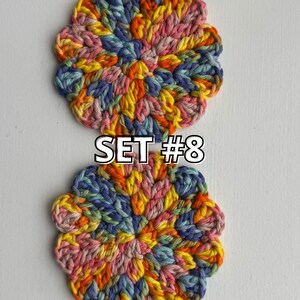 Ruffled Crochet Coasters Set of 2 / Mug Rug / Home Decor / Coaster Set ...