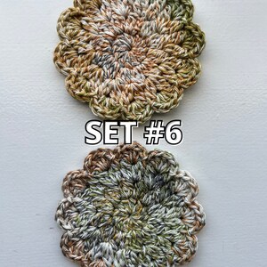 Ruffled Crochet Coasters Set of 2 / Mug Rug / Home Decor / Coaster Set ...