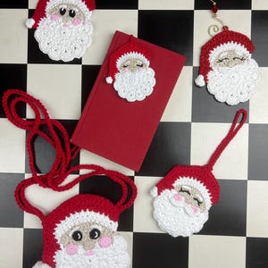 Santa Crochet Pattern Collection / Crochet Ornament / Applique / Mini ...