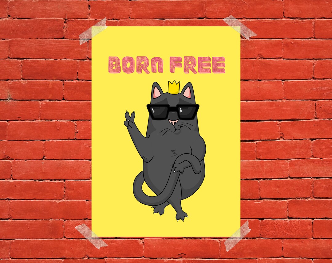 Cat Inspirational Poster INSTANT DIGITAL DOWNLOAD Art Print - Etsy