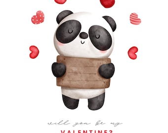 Panda Bear Card | Etsy