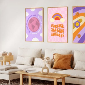 Retro Groovy 90s Style Printable Posters 90's Posters Retro Flowers ...