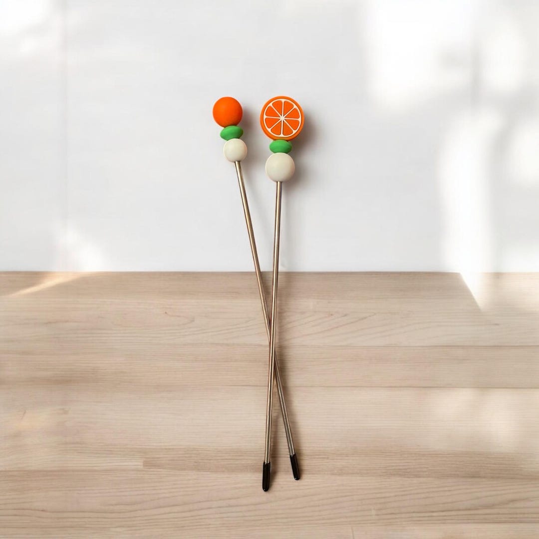Orange Stuffie Stick Amigurumi Stick (set of 2) - Etsy