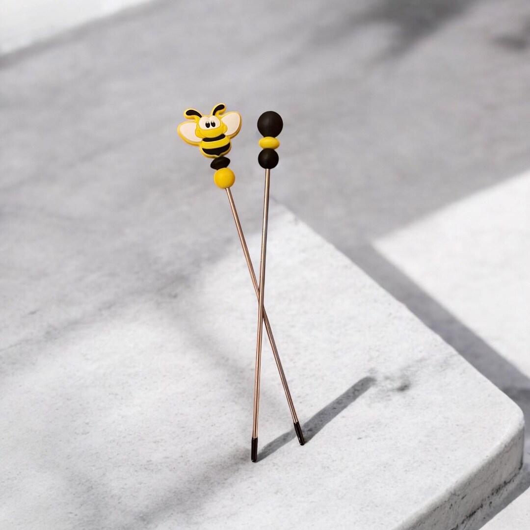 Bee Stuffie Stick Amigurumi Stick (set of 2) - Etsy