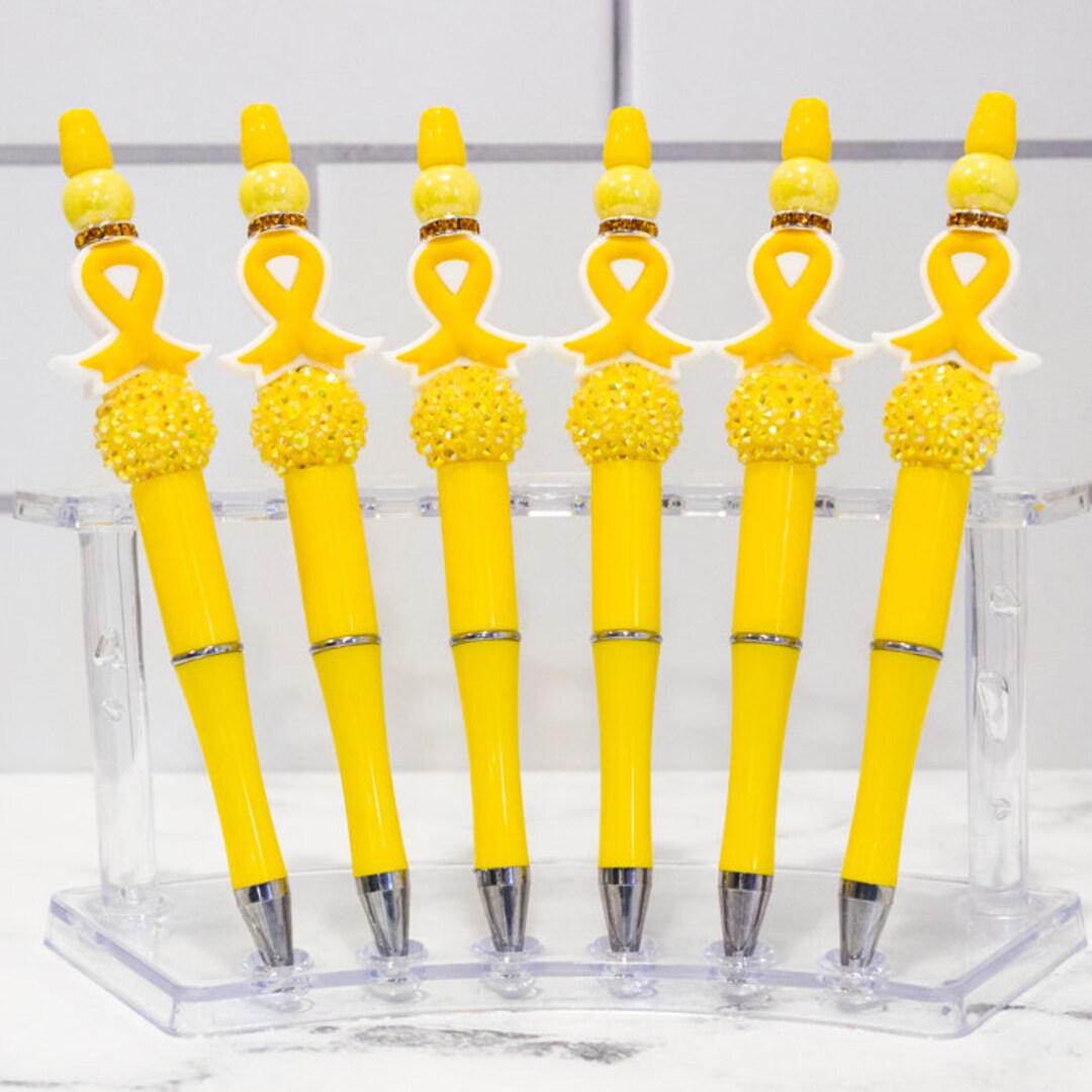 Yellow Awareness Ribbon Beaded Pen - Etsy