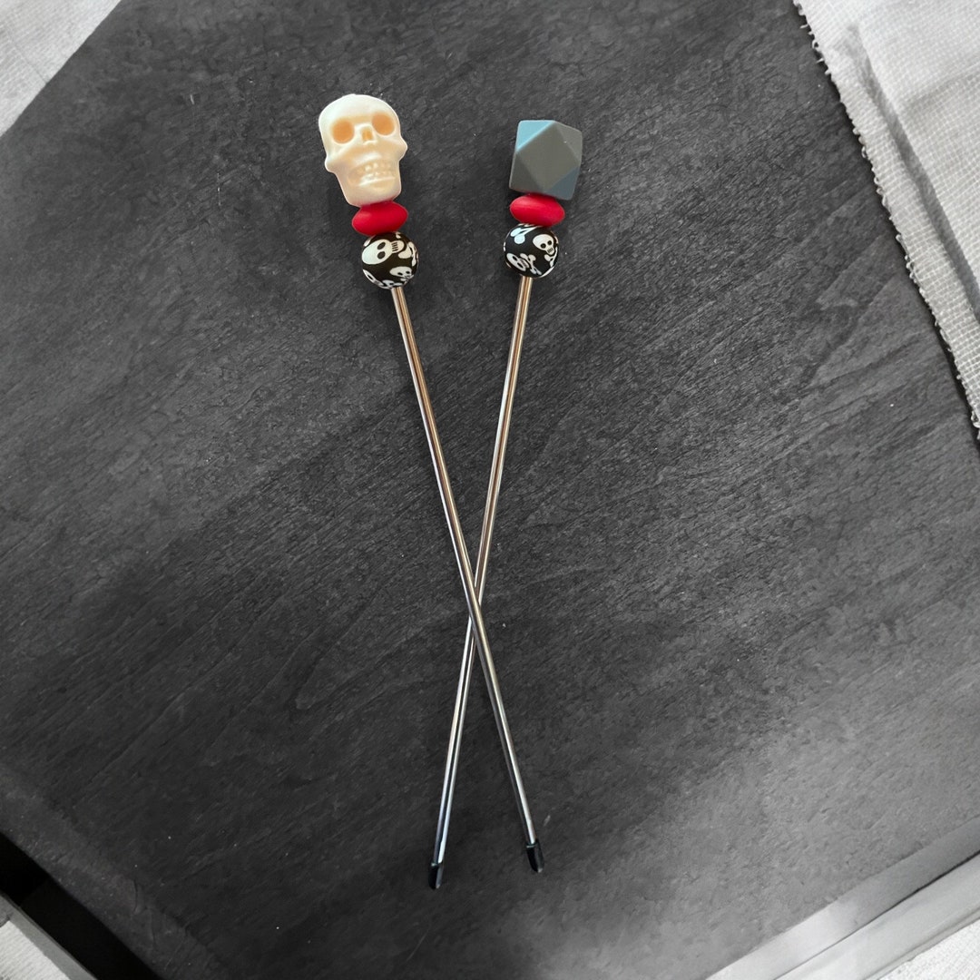 Skull Stuffie Stick Amigurumi Stick (set of 2) - Etsy