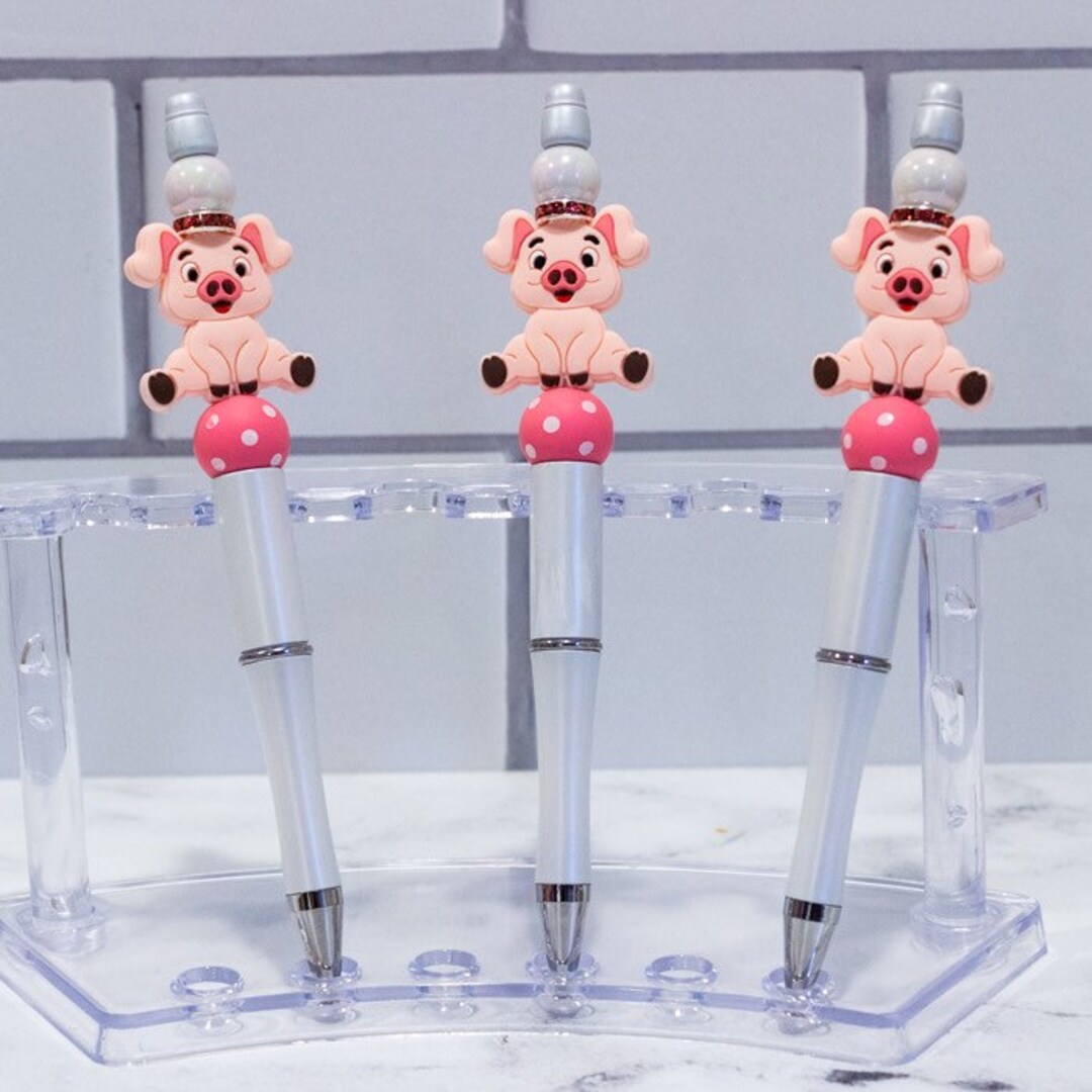 Pig Beaded Pen for Pig Lover Country Girl Gift Pink Cute Refillable Pen ...