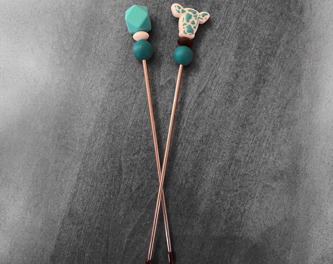 Speckled Cow Stuffie Stick Amigurumi Stick (set of 2) - Etsy