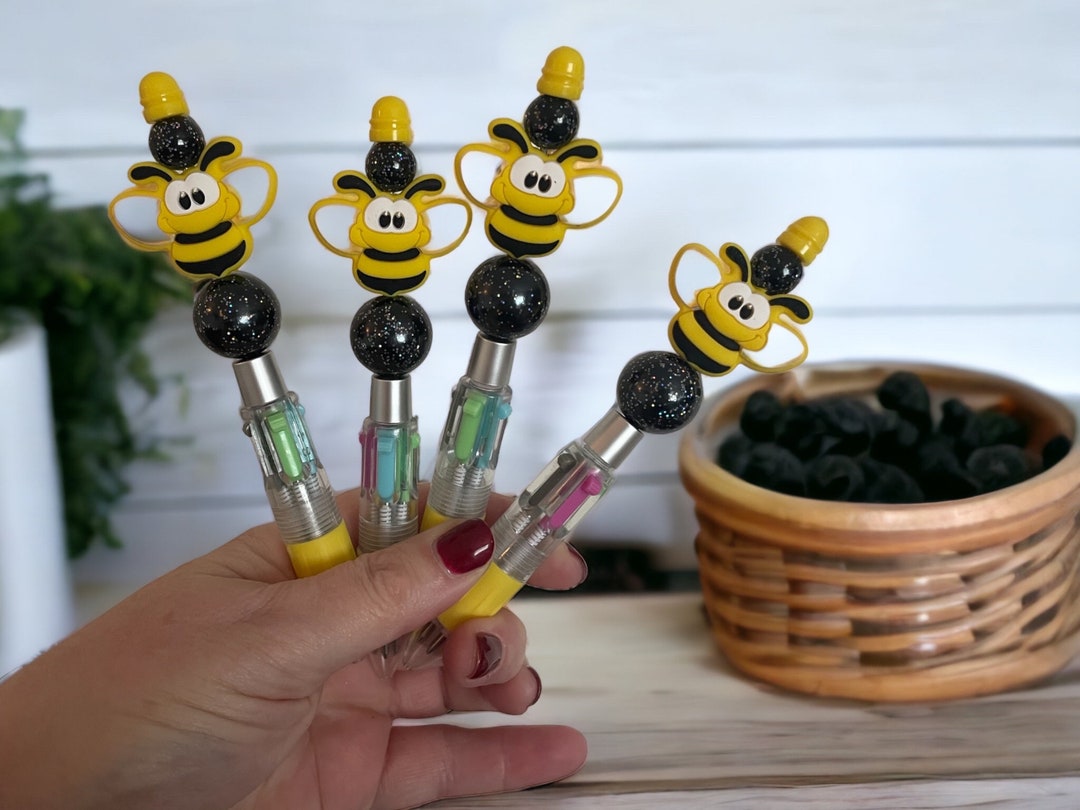 Bumble Bee Honey Bee Multi Colored Ball Point Beaded Pen - Etsy