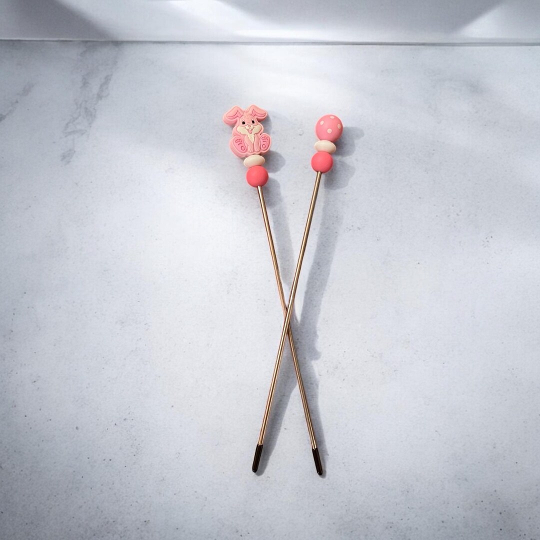 Easter Bunny Rabbit Stuffie Stick Amigurumi Stick (set of 2) - Etsy