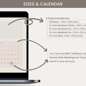 Retro Nature Themed Organizer Desktop Wallpaper, 2024-2025 With Folder ...