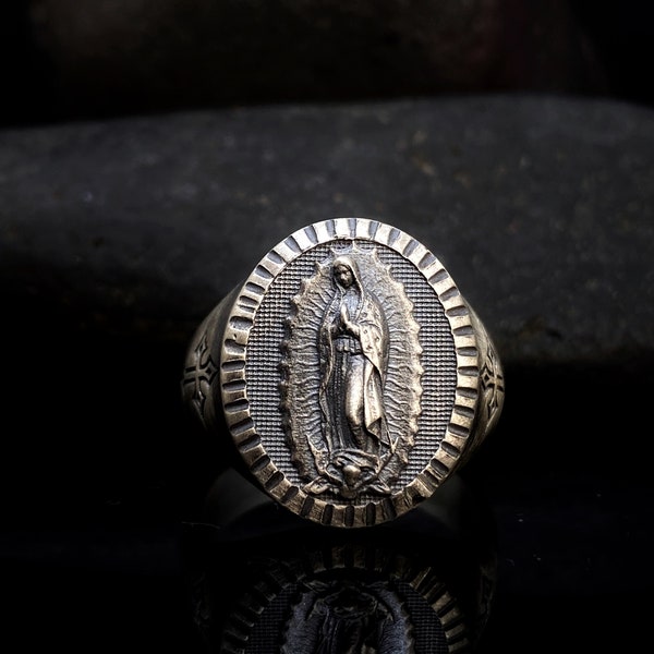 Virgin Mary Ring - Etsy