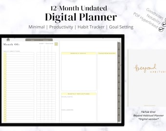 12 Month Planner | Etsy