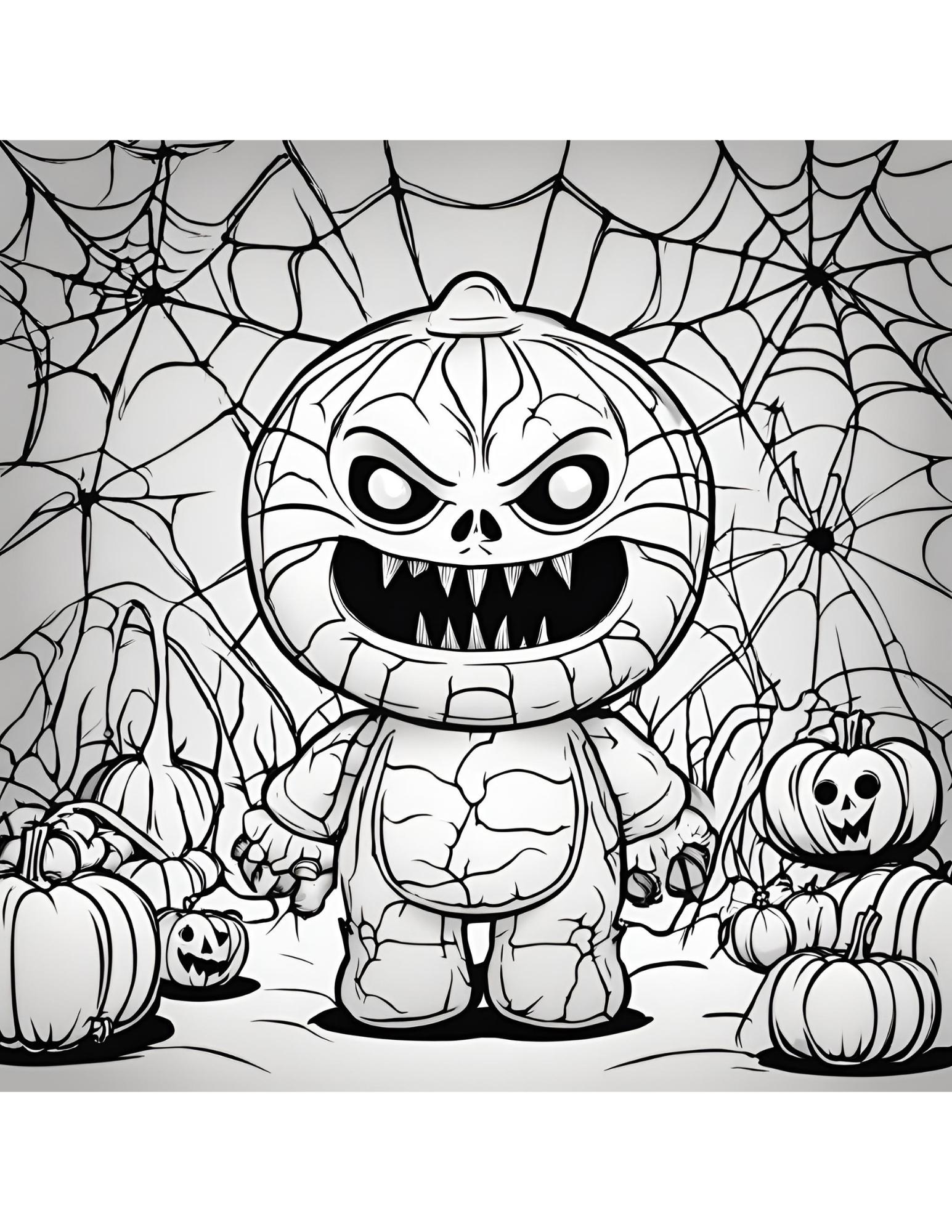 20 Printable Pages Halloween Adult/teen Coloring Book. Spooky, Creepy ...